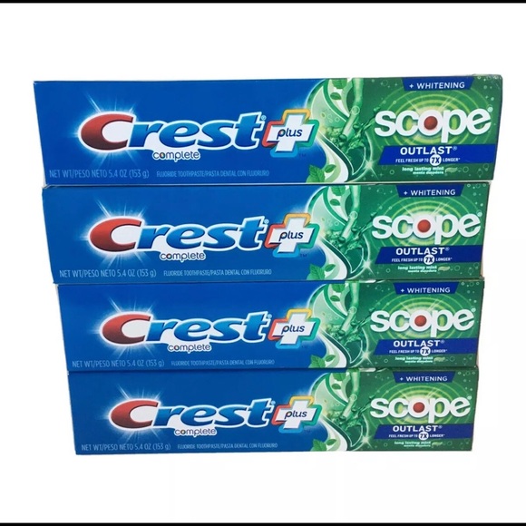 Crest | Other | 4 Pack Crest Plus With Scope Outlast Whitening | Poshmark